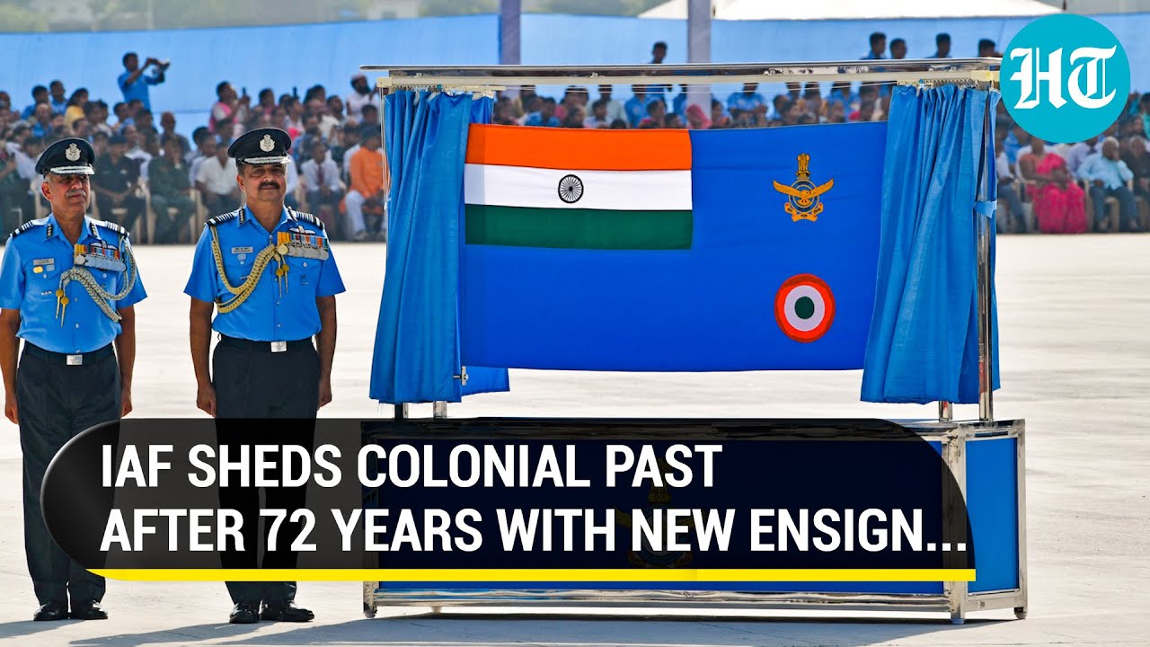Iaf S New Ensign Flaunts Ashoka Chakra Motto From Bhagavad Gita Watch The Grand Ceremony