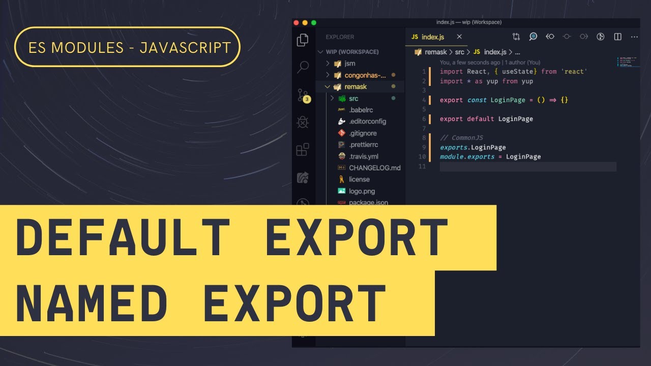 Entendendo Default Export E Named Export Youtube