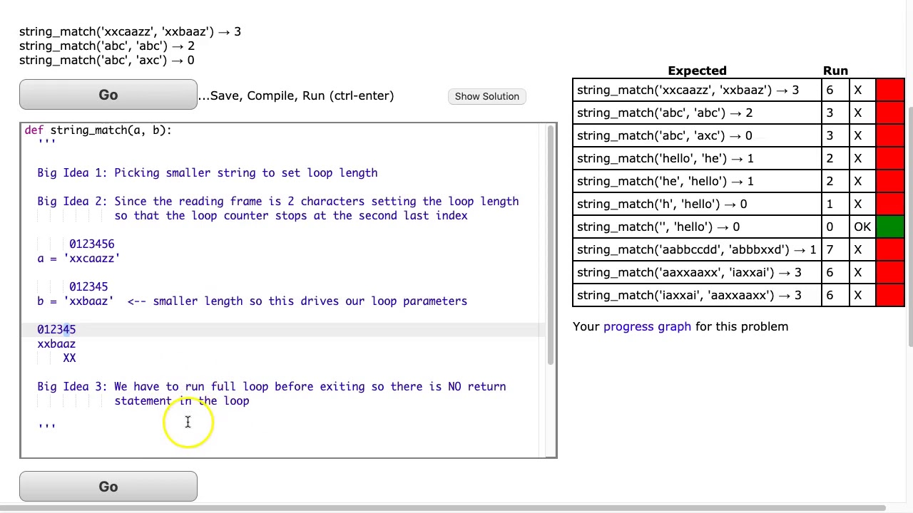 Codingbat String Match Python Youtube