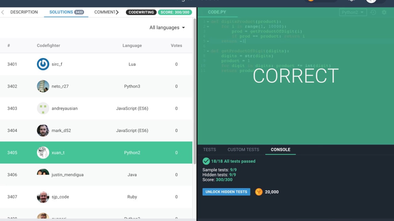 Digitsproduct Codefights Python Youtube