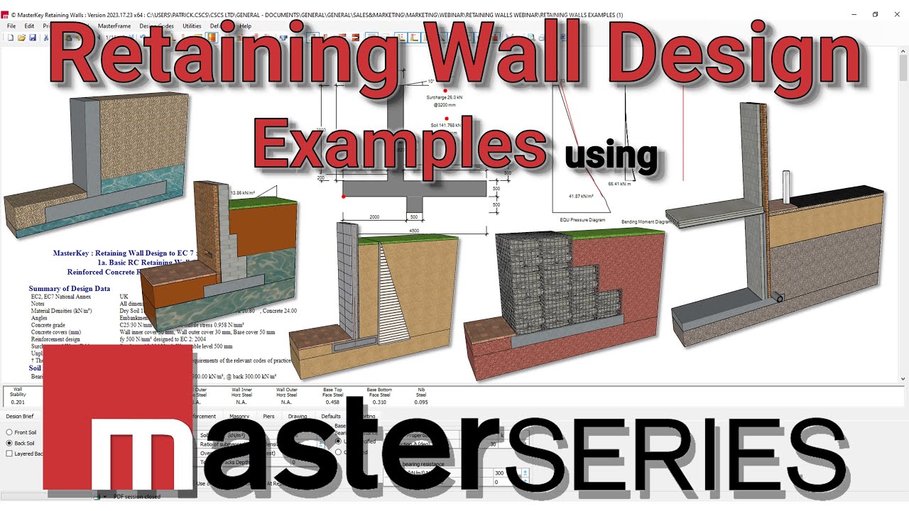 5 Examples Of Structural Retaining Wall Designs To Eurocode British