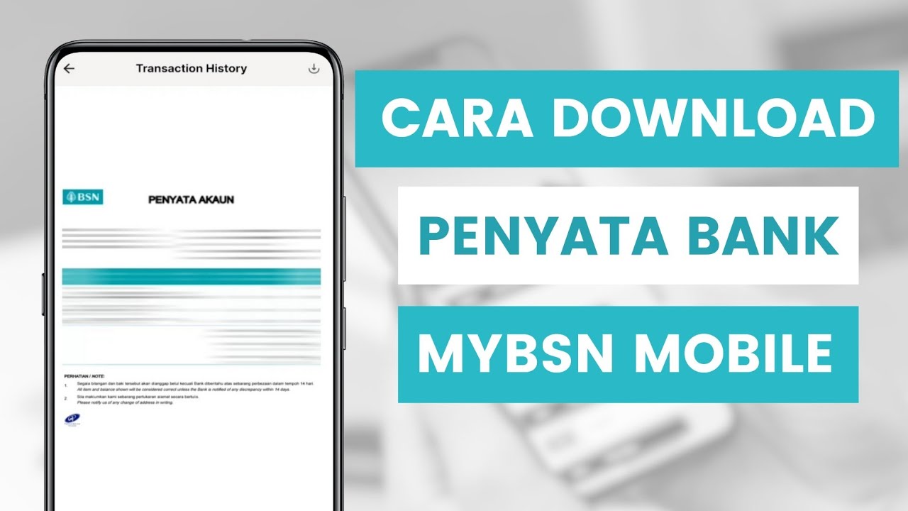 Cara Muat Turun Penyata Akaun Bsn Atau Download Bank Statement Di Mybsn