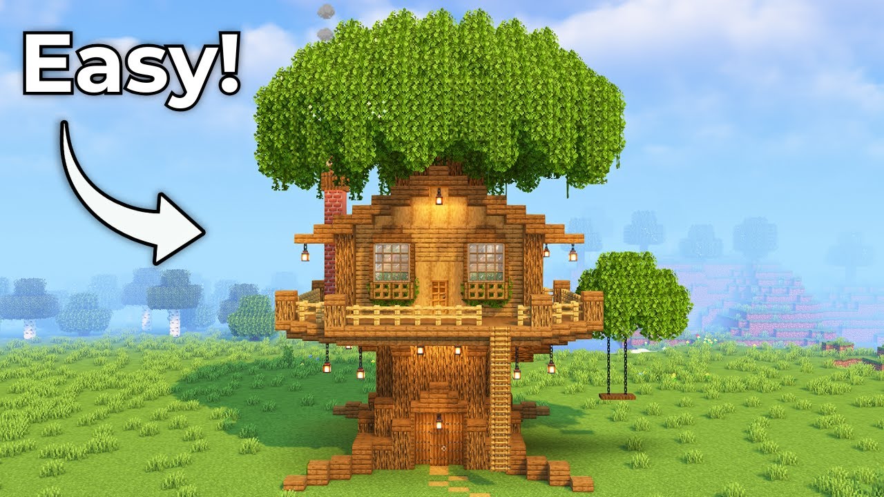 Minecraft How To Build A Treehouse Tutorialёяпа Youtube