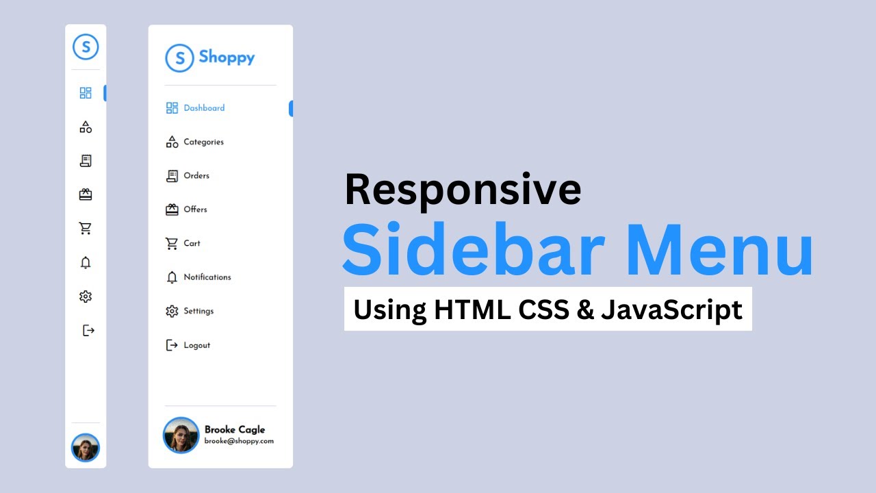 How To Make Sidebar Menu Using Html Css And Javascript On Website