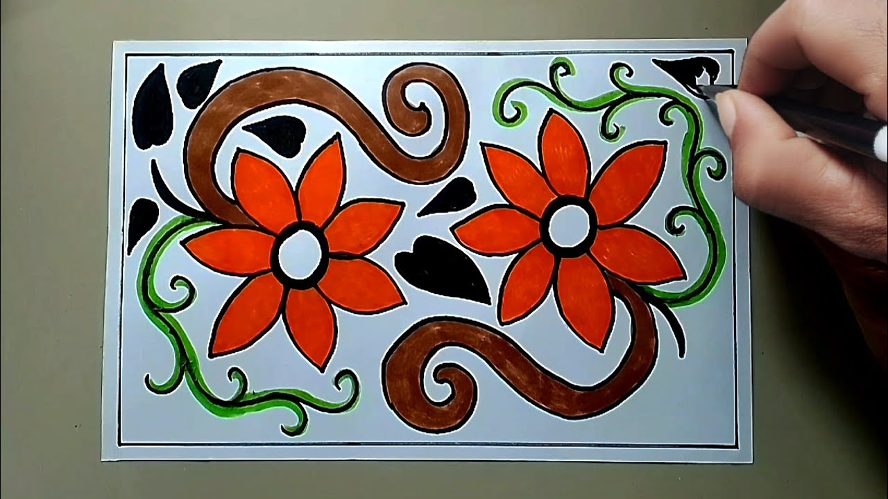 Belajar Cara Menggambar Batik Bunga Youtube