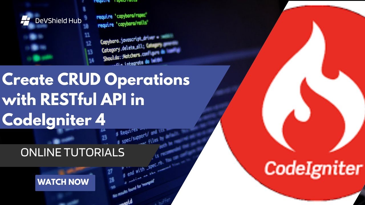 Create Crud Operations With Restful Api In Codeigniter 4 Part2 Youtube