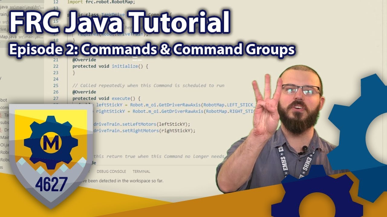 Frc Java Tutorial Wpilib 2019 Command Based Framework Ep 3 Commands