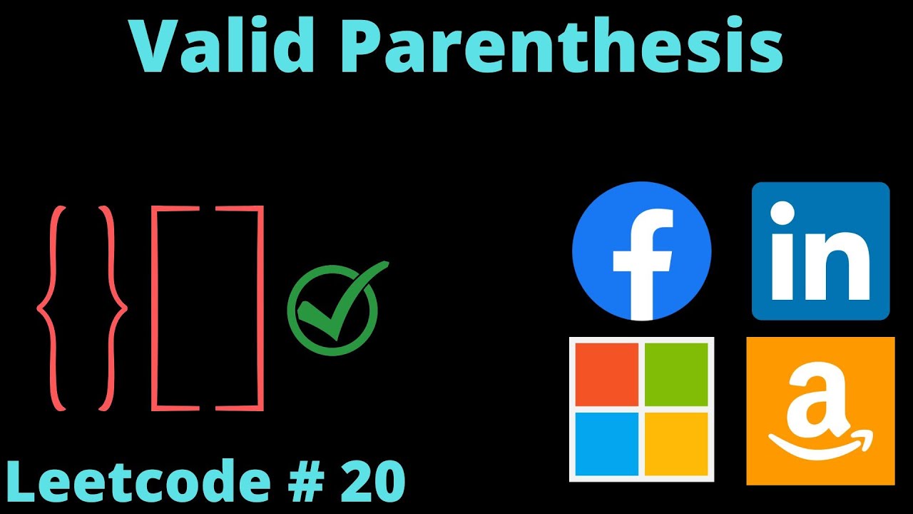 Valid Parenthesis Leetcode 20 Python Stack Solution Youtube