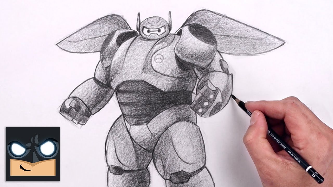 Disney Baymax Draw Baymax Drawing Outline Drawings