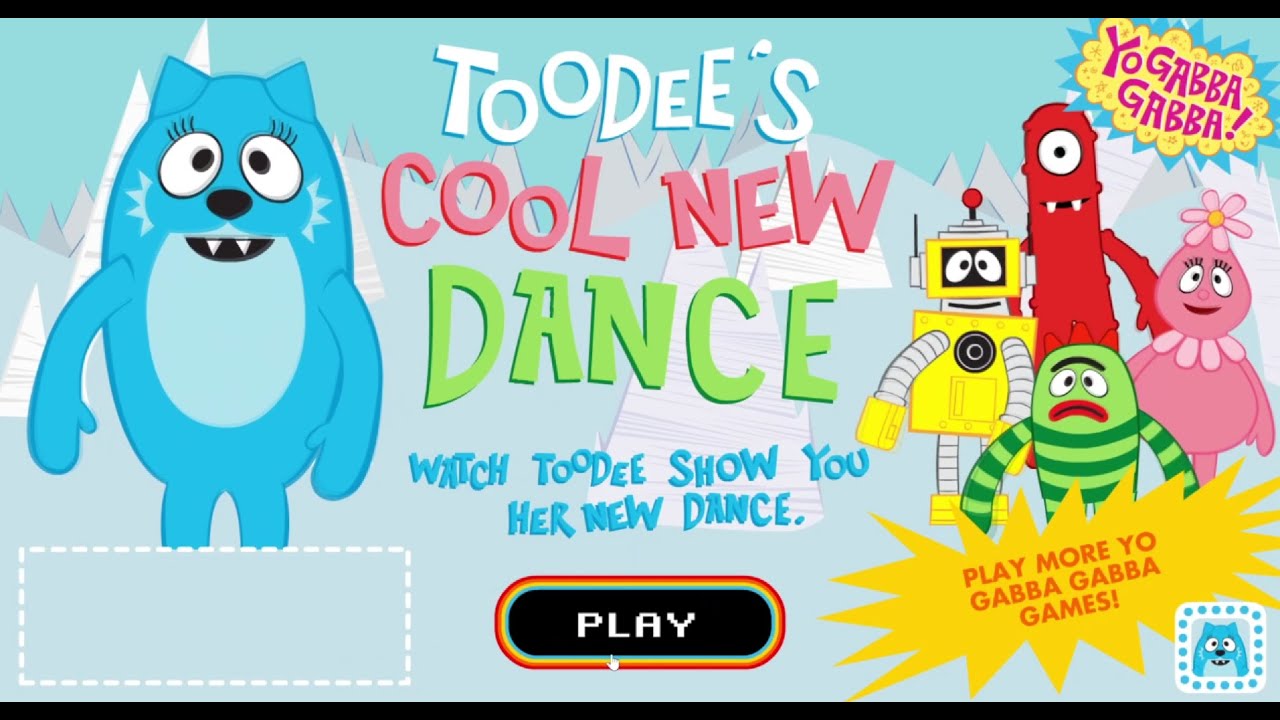Yo Gabba Gabba Toodee S Cool New Dance Old Flash Games Youtube