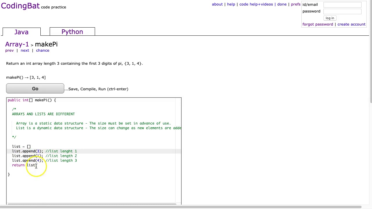 Codingbat Makepi Java Youtube