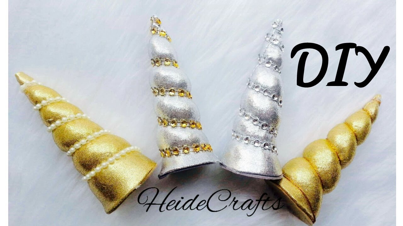 How To Make Unicorn Horn Diy Easy Tutorial Youtube