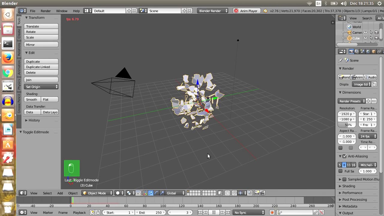 Blender Tutorial How To Explode An Object In Blender Youtube