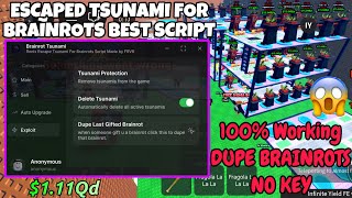 Escape Tsunami For Brainrots Best Script No Key 100 Working Dupe ...