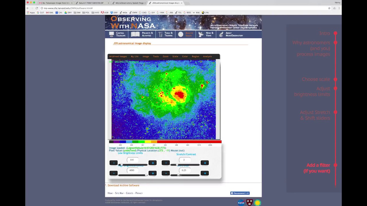 Microobservatory How To Process A Fits Image Youtube