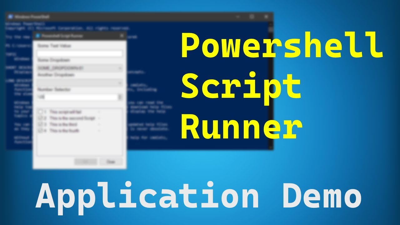 Powershell Script Runner Application Demo Youtube