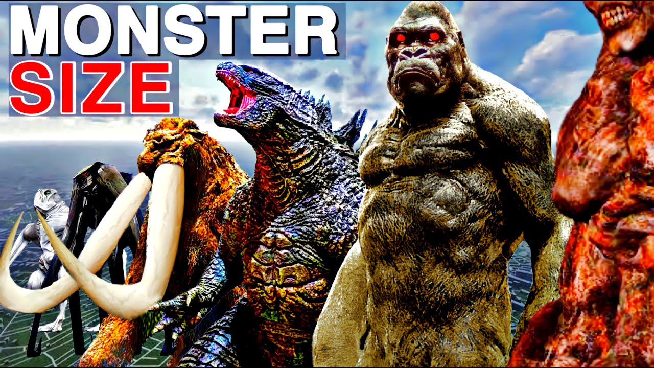 Monsters Size Comparison 3d Animation Youtube