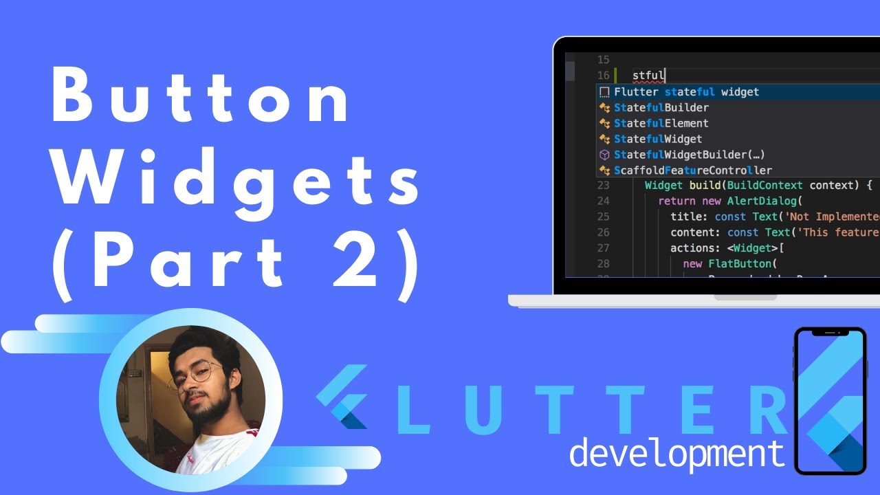 Button Widgets Part 2 Flutter Tutorial For Beginners Buttonbar