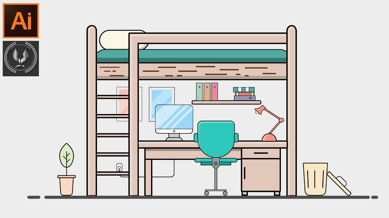 Adobe Illustrator Cc Tutorial Flat Design Youtube