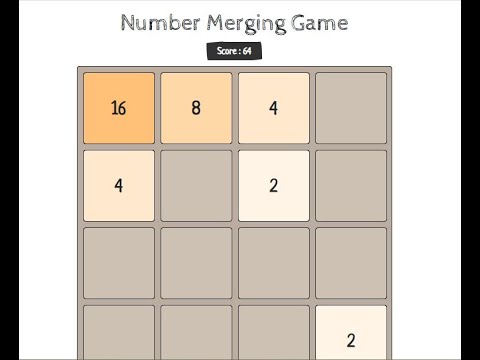 Number Merging Game Using Javascript Youtube