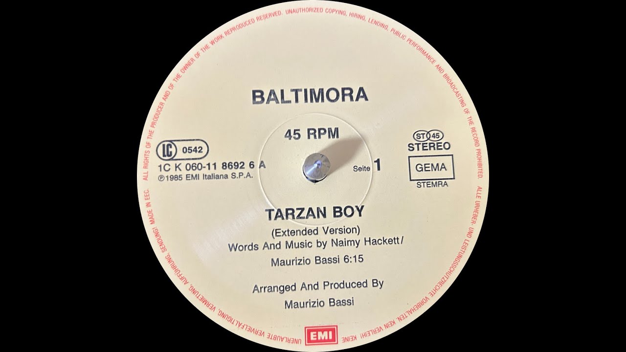 Baltimora Tarzan Boy Extended Version 1985 Youtube