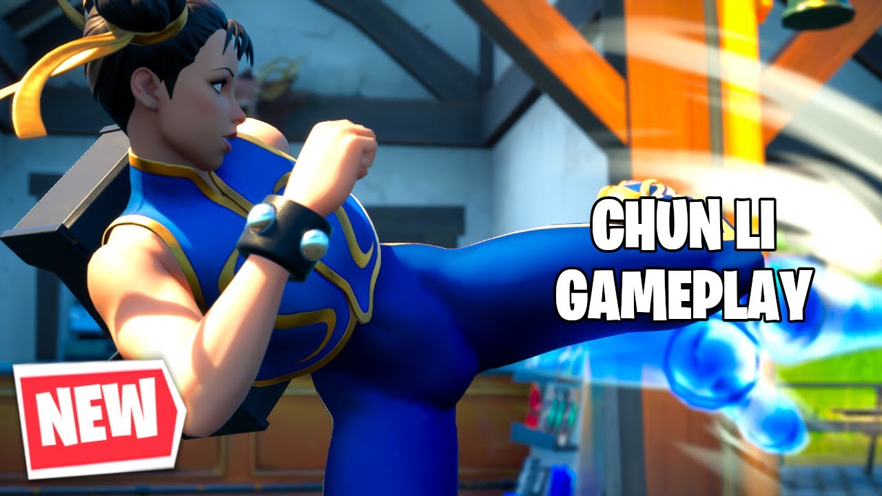 Fortnite Chun Li Skin Gameplay Street Fighter Item Shop Youtube