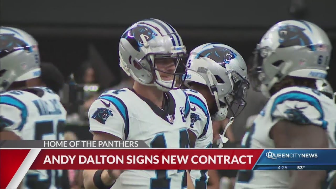 Andy Dalton Signs New Contract With Panthers Youtube
