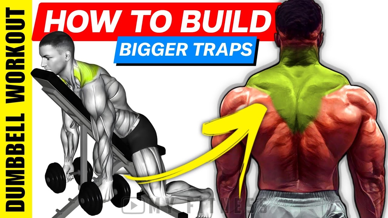 How To Build Bigger Traps With Dumbbell Only Traps Workout Youtube