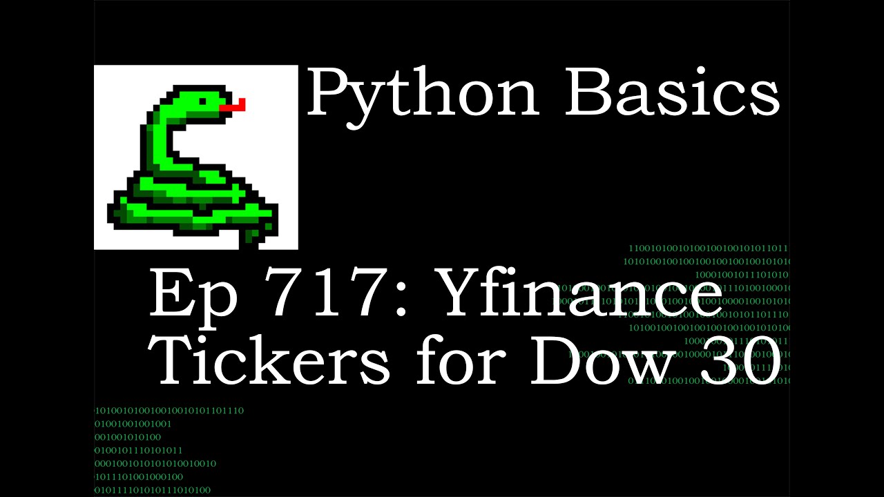 Python Basics Tutorial Download Stock Data With Yfinance Tickers For