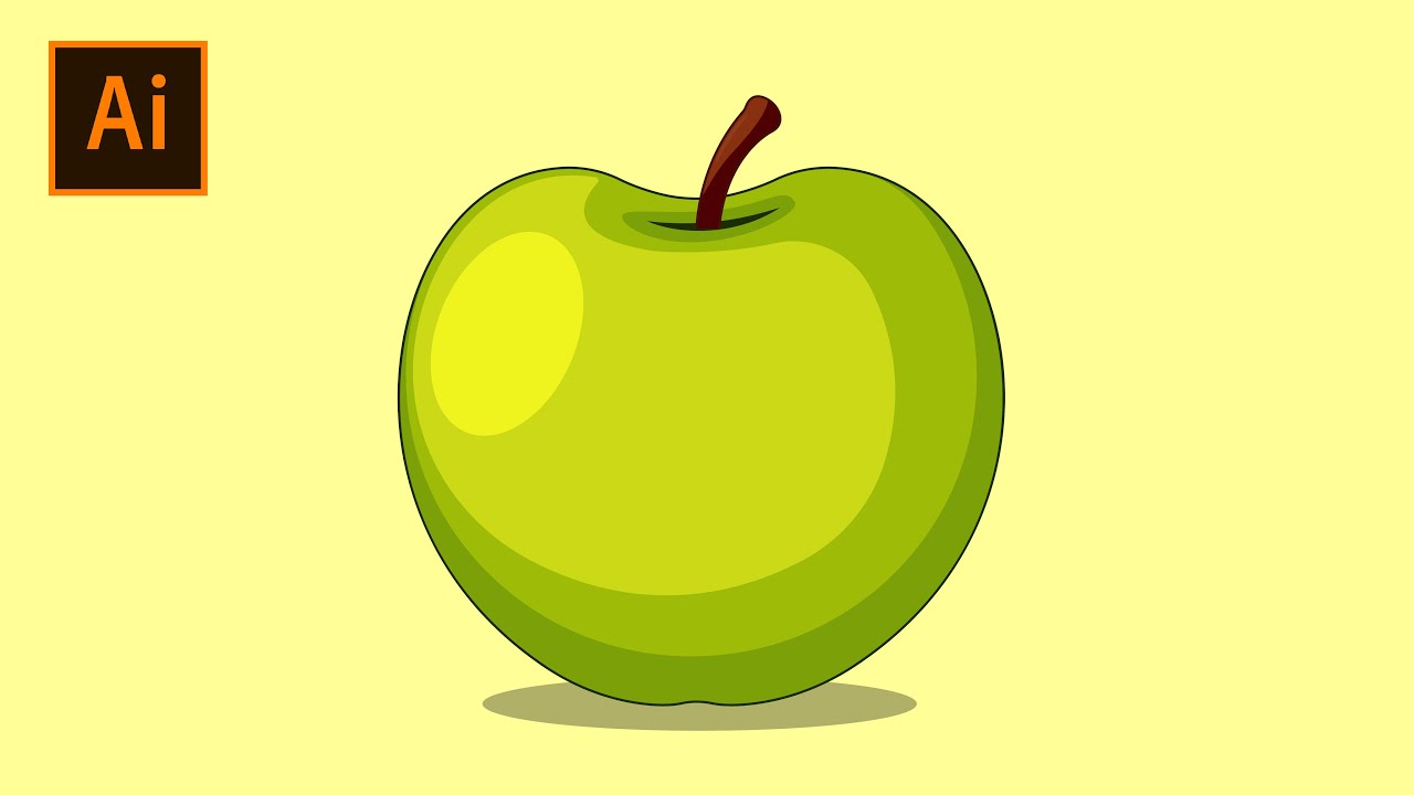 How To Draw Apple In Adobe Illustrator