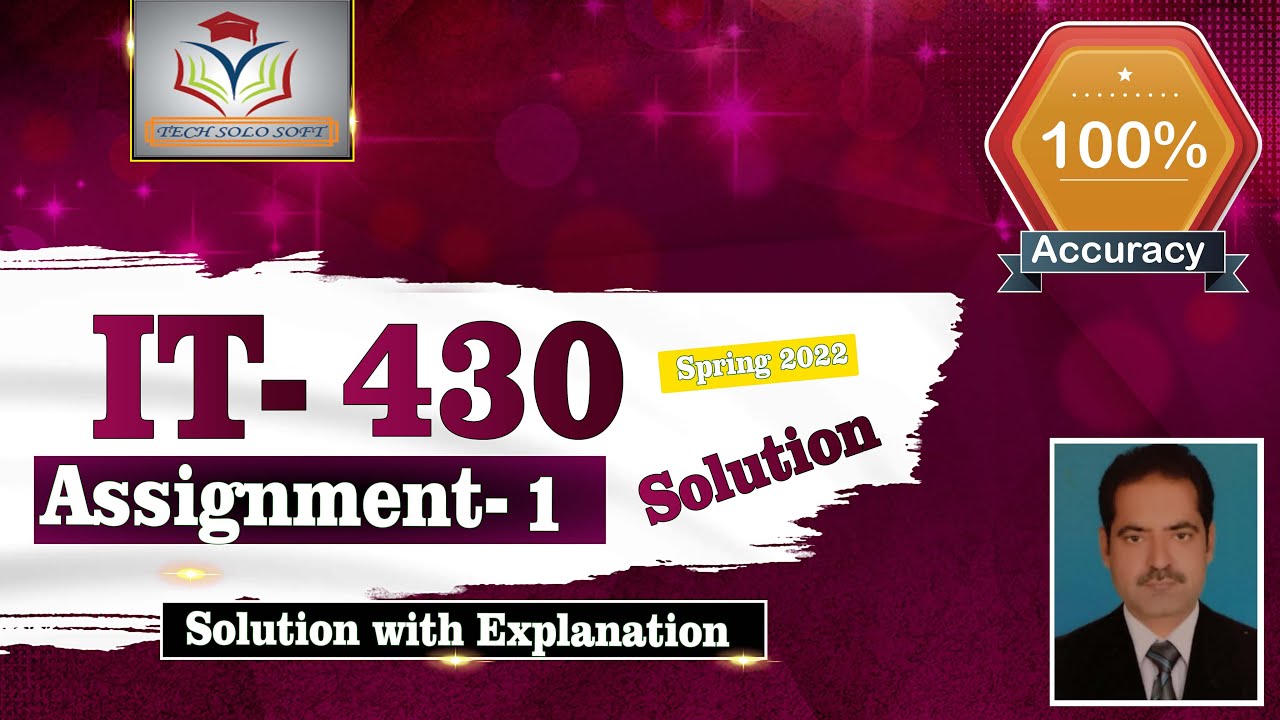It430 Assignment 1 Solution Spring 2022 It 430 E Commerce Assignment