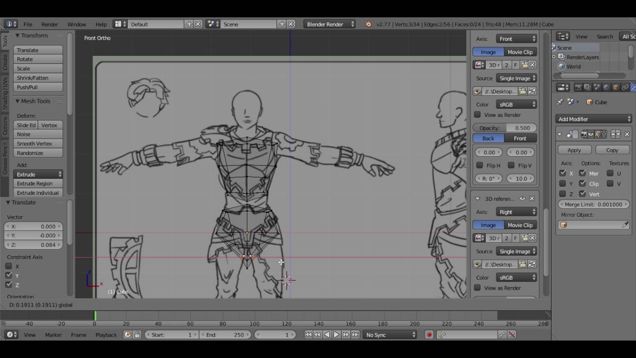 Character Modeling Timelapse 1 Youtube