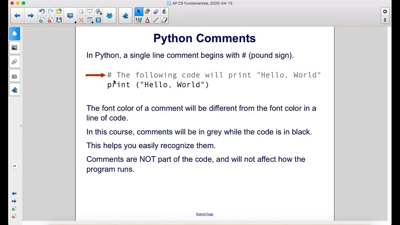 Comments In Python Youtube
