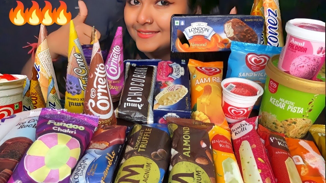 Asmr Eating Chocolates Dairy Milk Heart Blush Kitkat Cornetto Ice