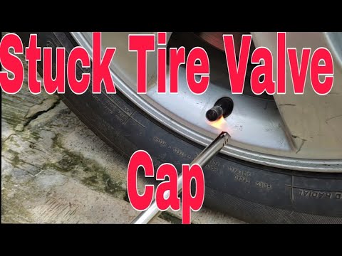 How To Remove Stuck Tire Valve Cap On Easy Way Youtube