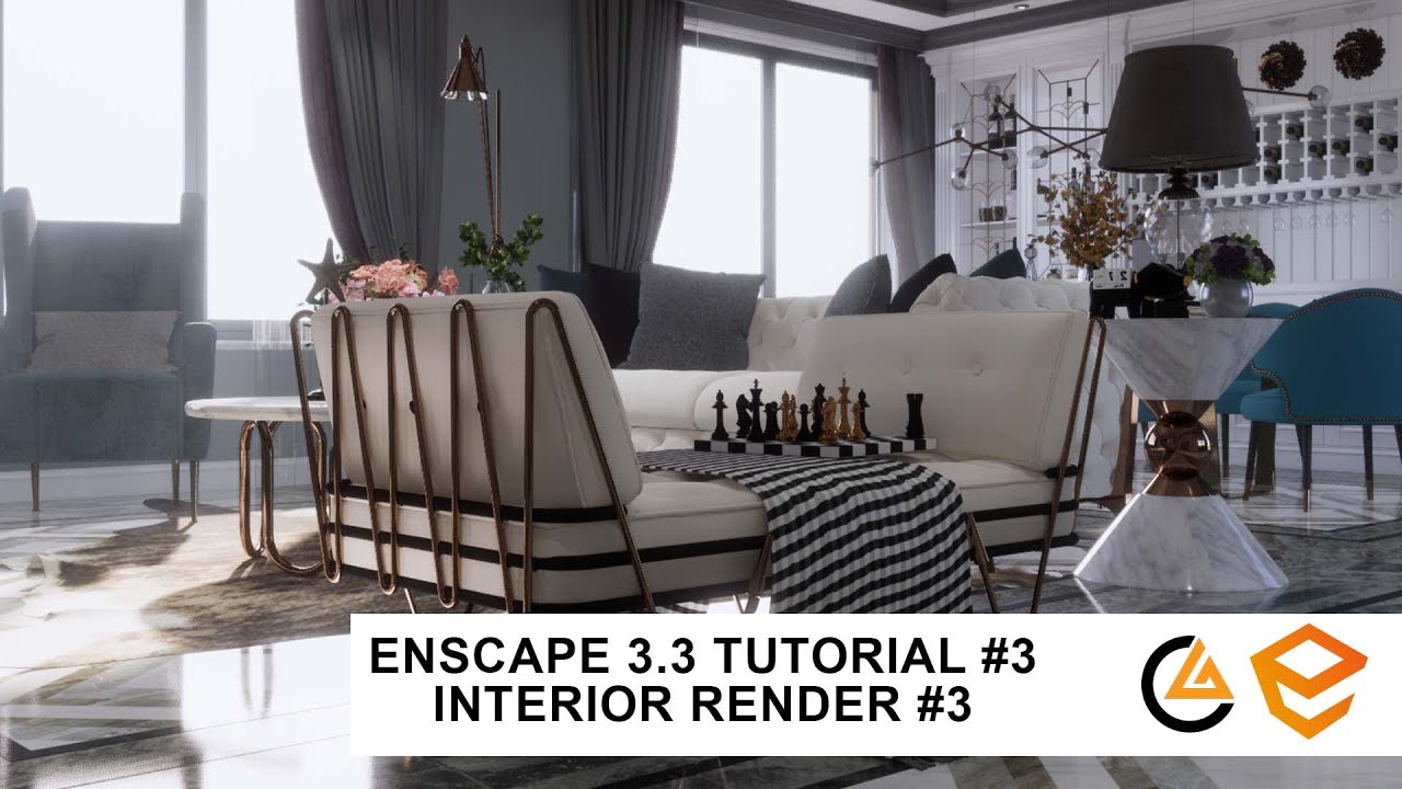 Enscape 3 3 Tutorial 3 Interior Render 3 Youtube
