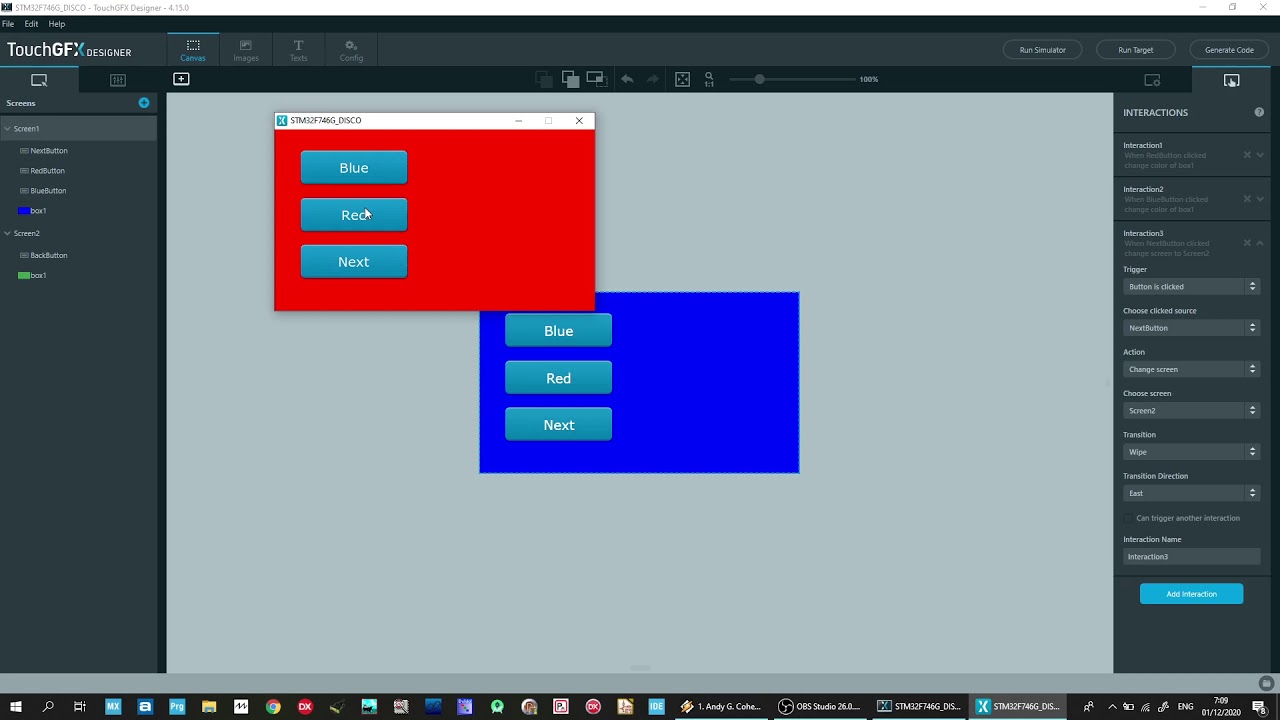 Stm32 Gui Application Using Touchgfx Designer Youtube