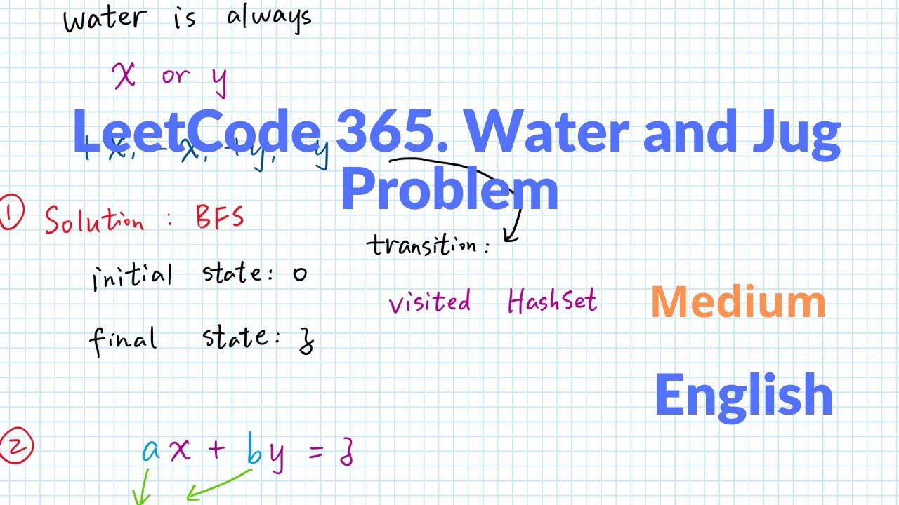 Water And Jug Problem Leetcode At Willie Mixon Blog