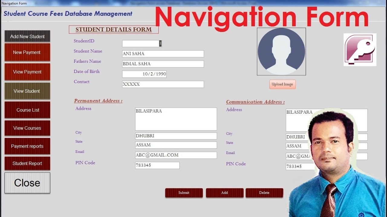 Navigation Form In Access Database Youtube