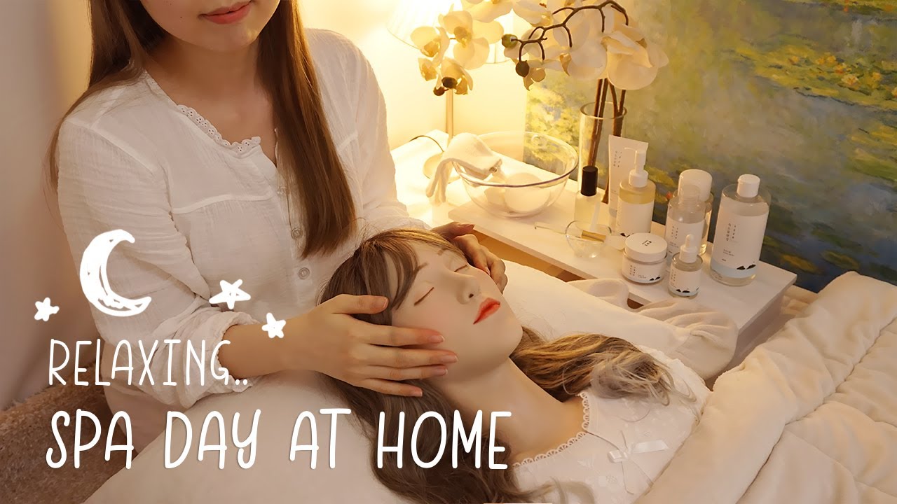 Asmr Relaxing Spa Day At Homeёямы Facial Treatment Scalp Massage Hair