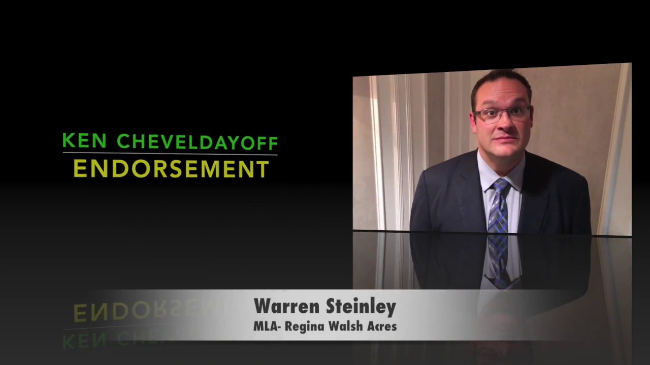 Warren Steinley Mla Regina Walsh Acres Endorses Ken Cheveldayoff Youtube