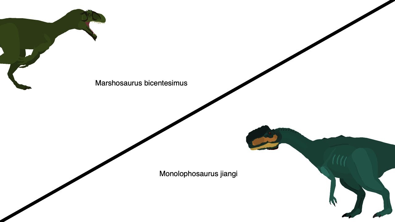 Nswnn Marshosaurus Vs Monolophosaurus Youtube