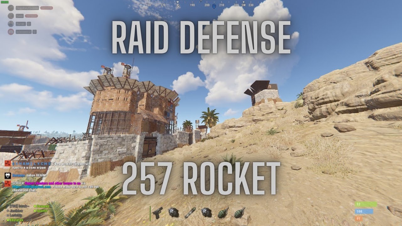 Rust Raid Defense At 8 Am 2vs4 257 Rocket Rust Vanilla Youtube