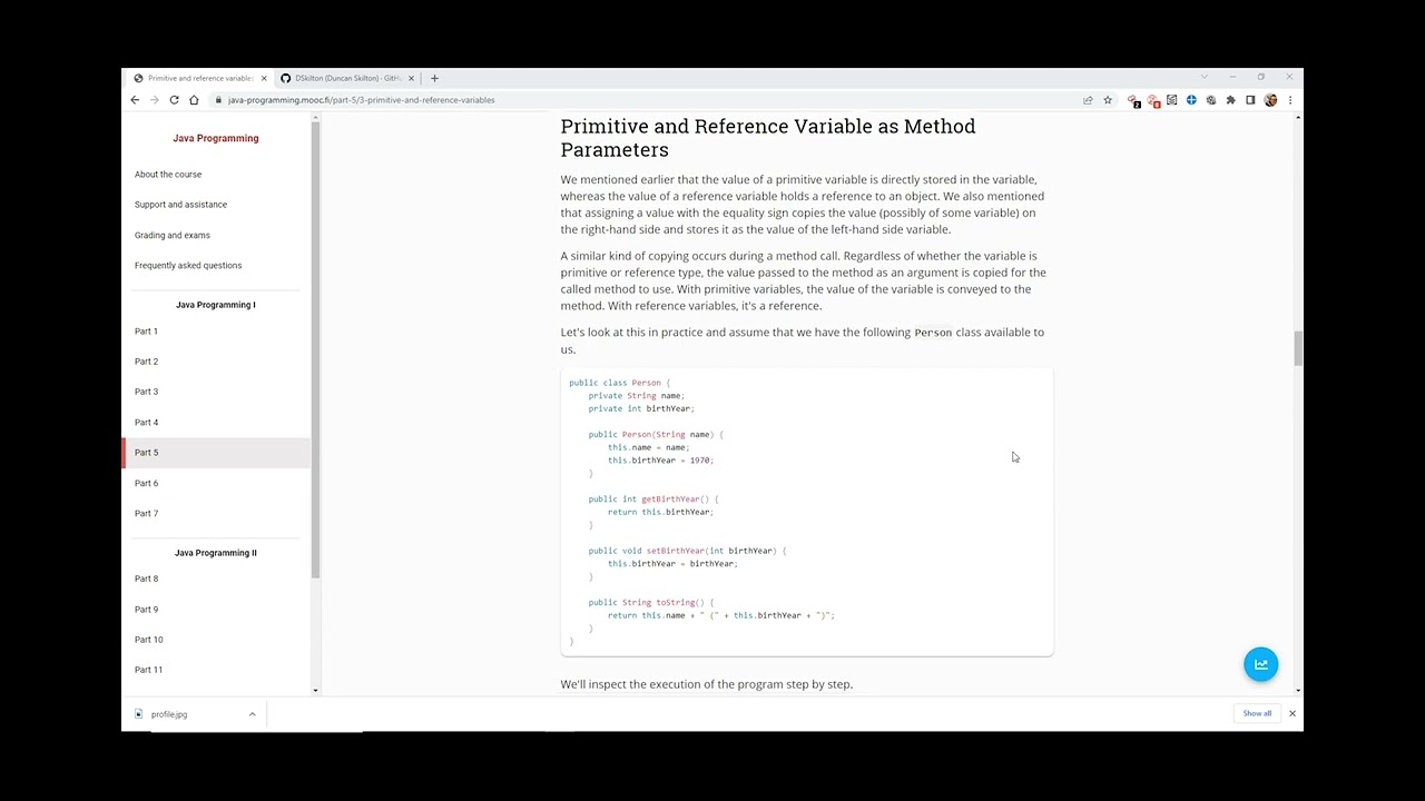 25 Java Helsinki Uni Mooc Programming 1 Part 5 Primitive And