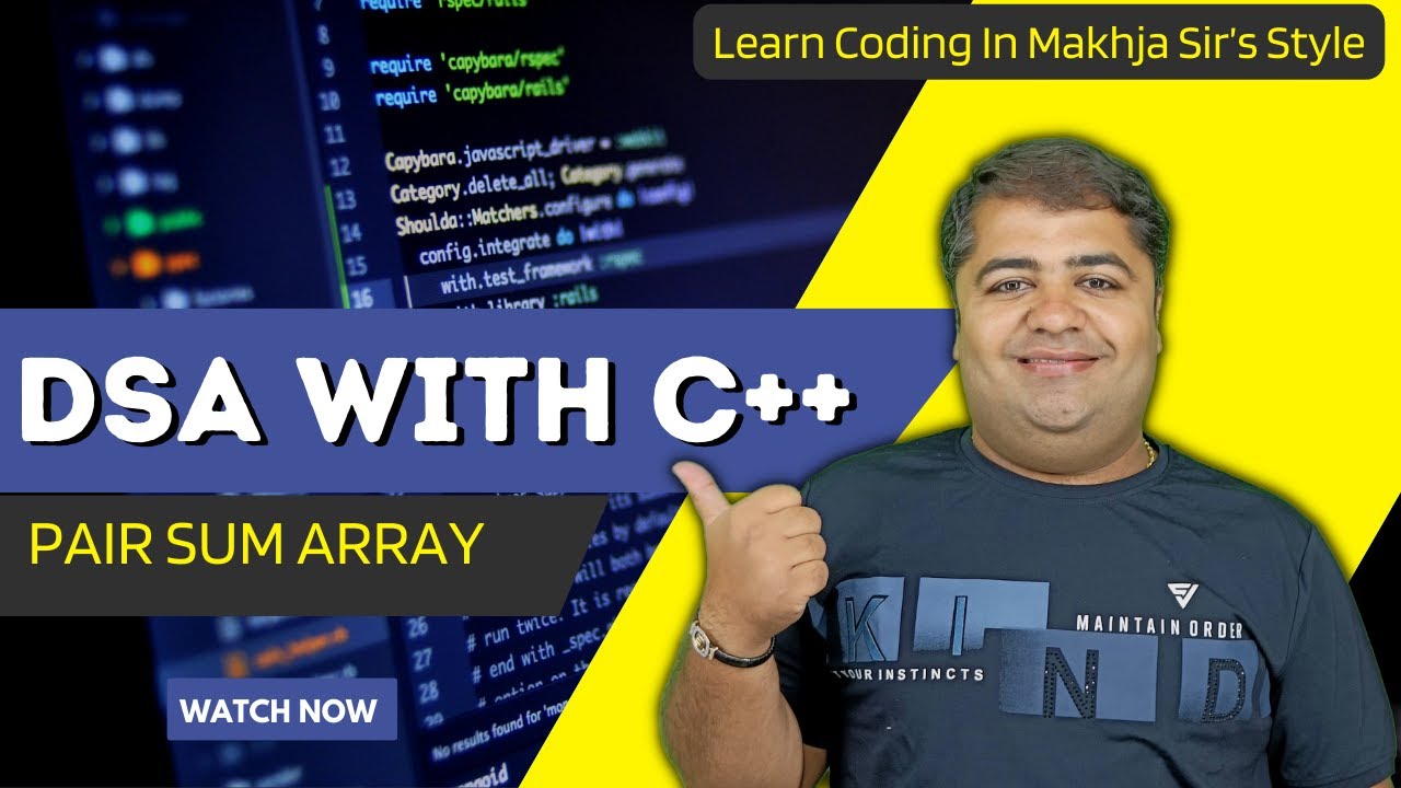 Pair Sum Array Dsa Playlist Using C Beginner To Pro Placement