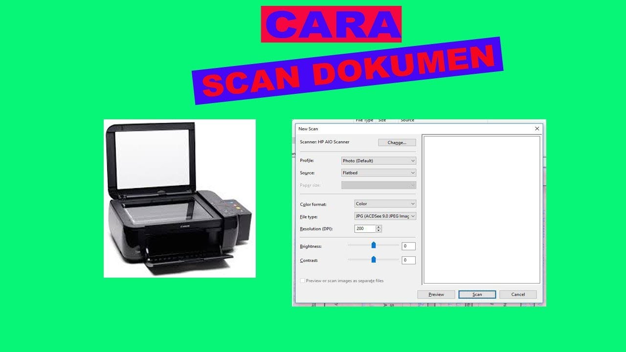 Cara Scan Dokumen Di Printer Youtube