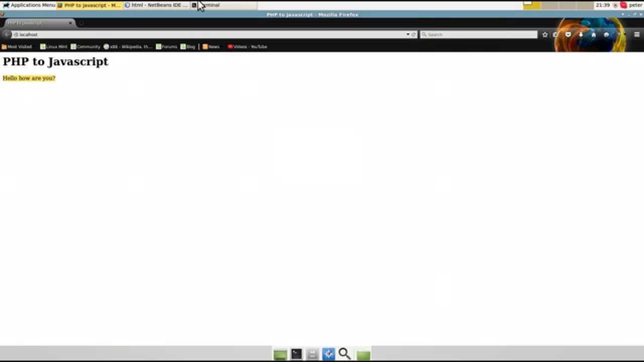 Use Php Variable In Javascript Youtube
