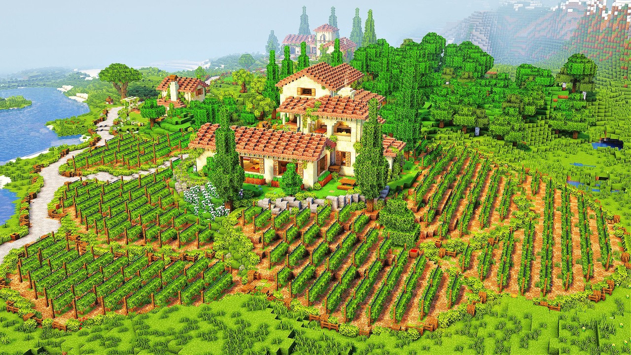 Italian Vineyard Minecraft Timelapse Youtube