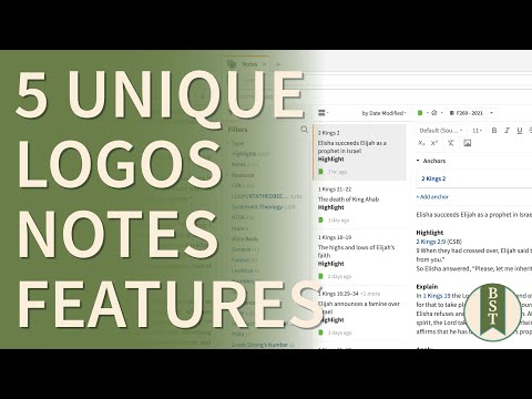 Logos Bible Software 5 Unique Notes Features Youtube