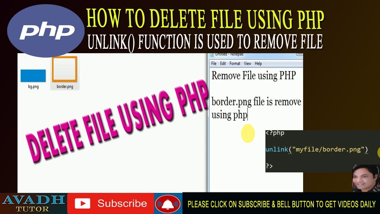 How To Delete File In Php How To Remove File From Folder Using Php